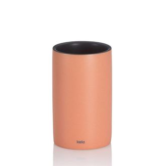 KELA Matsi Keramiktasse - Pfirsichrosa, 11 cm, stilvoller Becher f&uuml;r Zahnb&uuml;rsten und Utensilien im Badezimmer