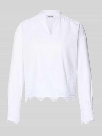 More & More Regular Fit Bluse mit Spitzenbesatz