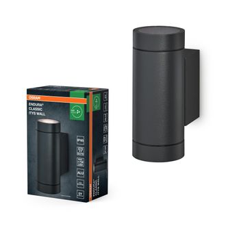 Osram ENDURA CLASSIC ITYS W Au&szlig;enleuchte, Wandleuchte, GU10, dunkelgrau, Aluminium, einfache Installation, Diffusor aus Glas oder PMMA, IP65 Schutzklasse,in