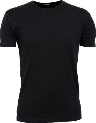 Tee Jays Herren Interlock Kurzarm T-Shirt, Schwarz, 5XL
