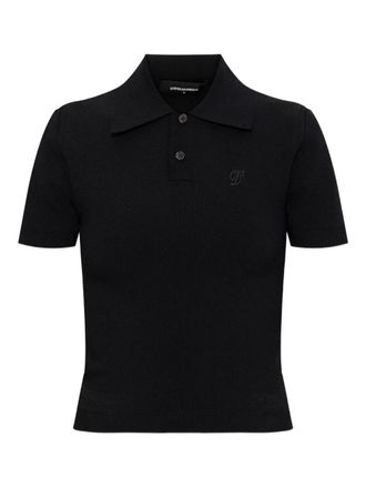 Dsquared2 polo &agrave; fermeture boutonn&eacute;e - Noir