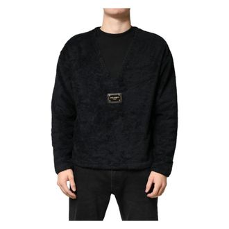 Dolce & Gabbana V-Neck Sweatshirt - - Sweatshirts & Hoodies - Herren - Schwarzk - S