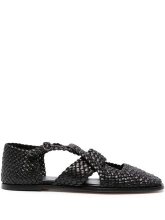 Hereu Ballerinas mit Cut-Out - Schwarz