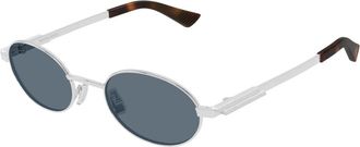 Bottega Veneta unisex, Accessoires, Gris, Taille: 52 MM Classic Oval Lunettes de soleil