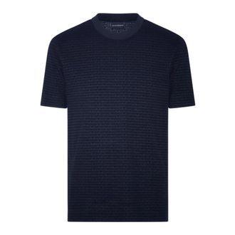 Emporio Armani Blau Kurzarm T-Shirt Modell Em001288 - - Tops - Herren - Blau - M