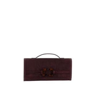 Roger Vivier Belle Vivier Turtle Buckle Clutch - - Bags - Damen - Braun - ONE SIZE