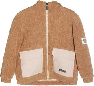 Moschino Logo-Detailed Polyester Jacket - Brown