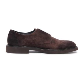Doucal's Homme, Chaussures, Brun, Taille: 42 1/2 EU Chaussures à Double Boucle Effet Vintage