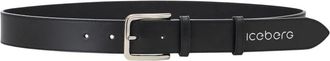 Iceberg Homme, Accessoires, Noir, Taille: 100 CM Logo Tip Leather Belt