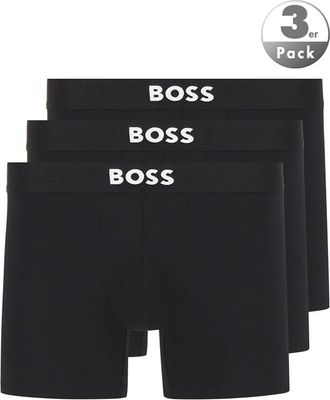 HUGO BOSS Herren Trunks schwarz Baumwolle unifarben