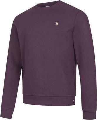 U.S.Polo Association Rundhalspullover USJaxxon - Herren Sweatshirt mit Rundhalsausschnitt Weiche Baumwollmischung, formstabil und mit Logo-Stickerei