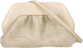 Themoir&egrave; Femme, Sacs, Beige, Taille: ONE Size Bios Medium Ricamo Canapa