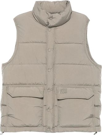 Maison Kitsuné gilet à design matelassé - Gris