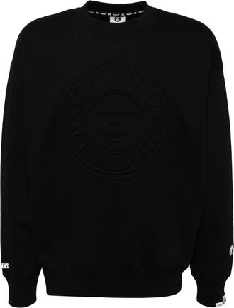Aape By A Bathing Ape Sweatshirt mit geprägtem Logo-Print - Schwarz