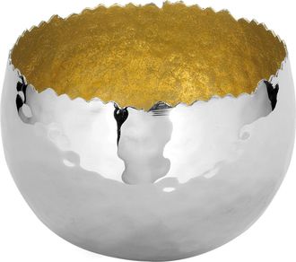 Fink kleine dekorative Schale &Oslash; 10 cm aus vernickeltem Eisen geh&auml;mmerte Obstschale