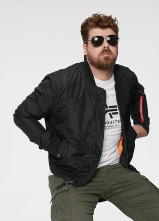 Alpha Industries Bomberjacke ALPHA INDUSTRIES MA-1 TT, Herren, Gr. 3XL, schwarz, Web, Obermaterial: 100% Nylon. Futter: 100% Nylon, unifarben, schmal normal, Rippb&uuml;ndc