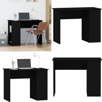 vidaXL Vidaxl - Bureau Noir 100x55x75 cm Bois ding&eacute;nierie - Bureau Ordinateur - Bureau D&eacute;tude - Meuble De Bureau - Bureau Moderne - Bureau Design - Home &