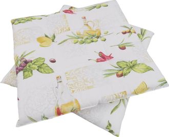 CB Home & Style Sitzkissen Stuhlkissen Dekokissen 2er-Pack 40x40cm (Des4 Olive)