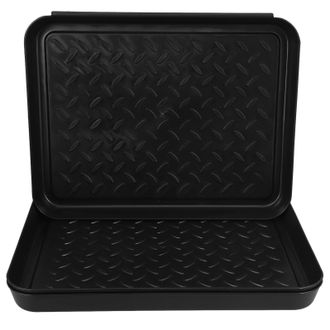 SOLUSTRE 3 Stück Teiliges Kunststoff Schuhabtropfschalen Große wasserdichte Schuhwanne mit Rutschfester Oberfläche Robustes Schuhregal für Indoor und Outdoor P