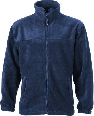 James & Nicholson Fleece Jacke - Farbe: Navy - Gr&ouml;&szlig;e: 4XL