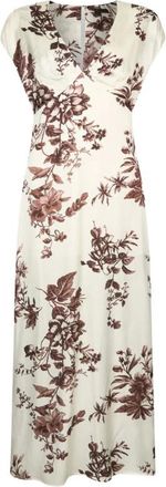 Liu Jo Femme, Robes, Multicolore, Taille: 40 FR Long Printed Satin Dress