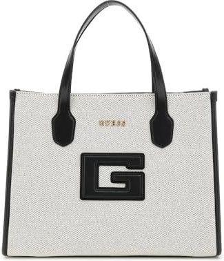 Guess G Status Compartment Tote Natural/Black