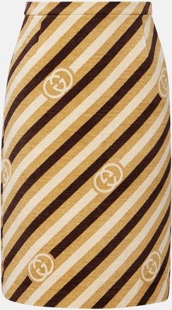 Gucci Bleistiftrock Interlocking G aus Chenille
