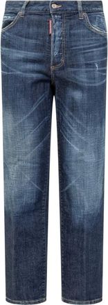 Dsquared2 Femme, Jeans, Bleu, Taille: 36 FR Tie-Dye High-Waist Straight-Fit Jeans