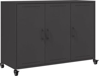 vidaXL Sideboard Schwarz 100,5x39x72 cm Stahl Vidaxl 921581