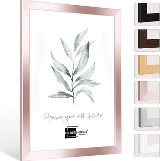 Bildershop-24 Bilderrahmen Monza in Rosegold in 37,5 X 98 PUZZLEFORMAT Fotorahmen, Wechselrahmen, Posterrahmen, Puzzlerahmen