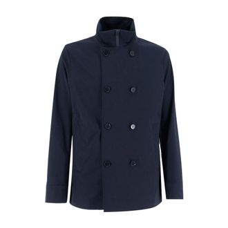 Duno Homme, Vestes, Bleu, Taille: L Veste zipp&eacute;e en tissu technique &agrave; col montant