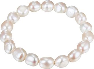 Valero Pearls Armband - S&uuml;&szlig;wasser-Zuchtperle Armband barock - Gr. ONESIZE - in Wei&szlig; - f&uuml;r Damen