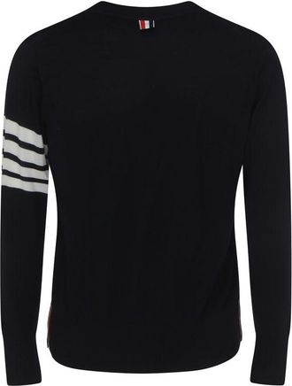 Thom Browne Striped Wool Cardigan - Blue