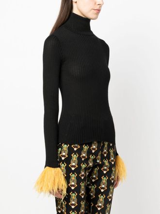 La DoubleJ Womens Sweater Black Cashmere-Silk