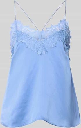 Iro Bluse aus Satin mit Spitzenbesatz