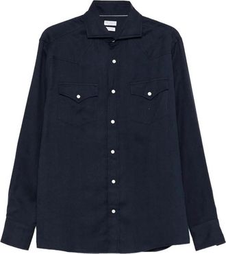 Brunello Cucinelli Hemd - Dunkelblau