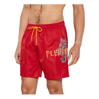 Philipp Plein Boardshort long - Homme - Maillots de bain - Rouge - Taille: M