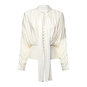 Self Portrait Femme, Blouses et Chemises, Beige, Taille: 34 FR Blouses