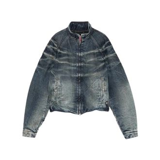 Diesel Jeansjacke mit verwaschenem Effekt und Raglan&auml;rmeln - - Jackets - Damen - Blau - XS