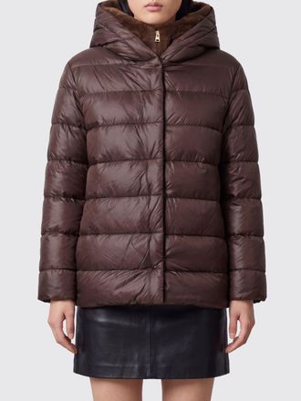 Herno Wasserabweisende Daunenjacke aus Nylon mit Shearling-Kapuze