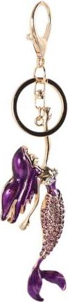 IFUNDOM Porte-Cl&eacute;s Sir&egrave;ne Violet en M&eacute;tal, Pendentif pour Paquet &agrave; Dos et Cl&eacute;, D&eacute;coration Suspendue Th&egrave;me Marin, Accessoire Miniature Oc&eacute;an, Pr&eacute;sent Utilitair