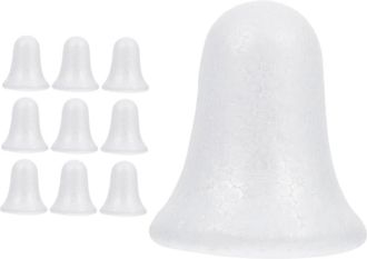 Holibanna 10 Stück Teiliges Schaumstoff Glocken für Weihnachtsbasteln DIY Weihnachtsbaumschmuck Blanko Glocken zum Bemalen und Basteln Handgefertigte Dekoration