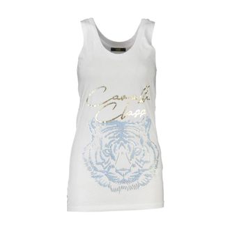 Cavalli Wei&szlig;es Baumwoll-Damen Tank Top - - Tops - Damen - Wei&szlig; - S