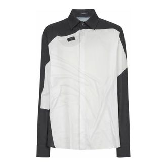 Balmain Homme, Chemises, Blanc, Taille: L Chemise avec imprim&eacute; T-shirt