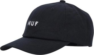 HUF Schwarze Gebogene Schirmm&uuml;tze 6 Panel - - Accessories - Herren - Schwarzk - ONE SIZE