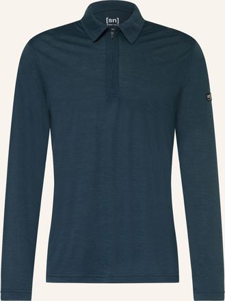super.natural Funktions-Poloshirt Mit Merinowolle blau