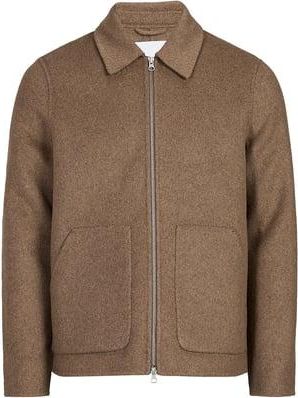 Sams&oslash;e & Sams&oslash;e Veste droite zipp&eacute;e en laine m&eacute;lang&eacute;e