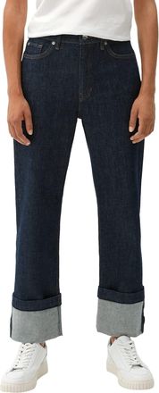 s.Oliver Damen Jeans, Jeans Karolin Cropped sTürkeiaight Leg, Tiefblau, 46W / 34L EU