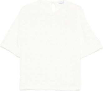 Iro Iro, Femme, Blouses et Chemises, Blanc, Taille: 40 FR Sunne Textured Crew Neck Top