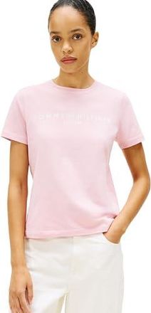 Tommy Hilfiger Reg Corp Logo C-NK SS Ww0Ww40276 Autres Hauts, Pink (Bonita Pink), M Womens
